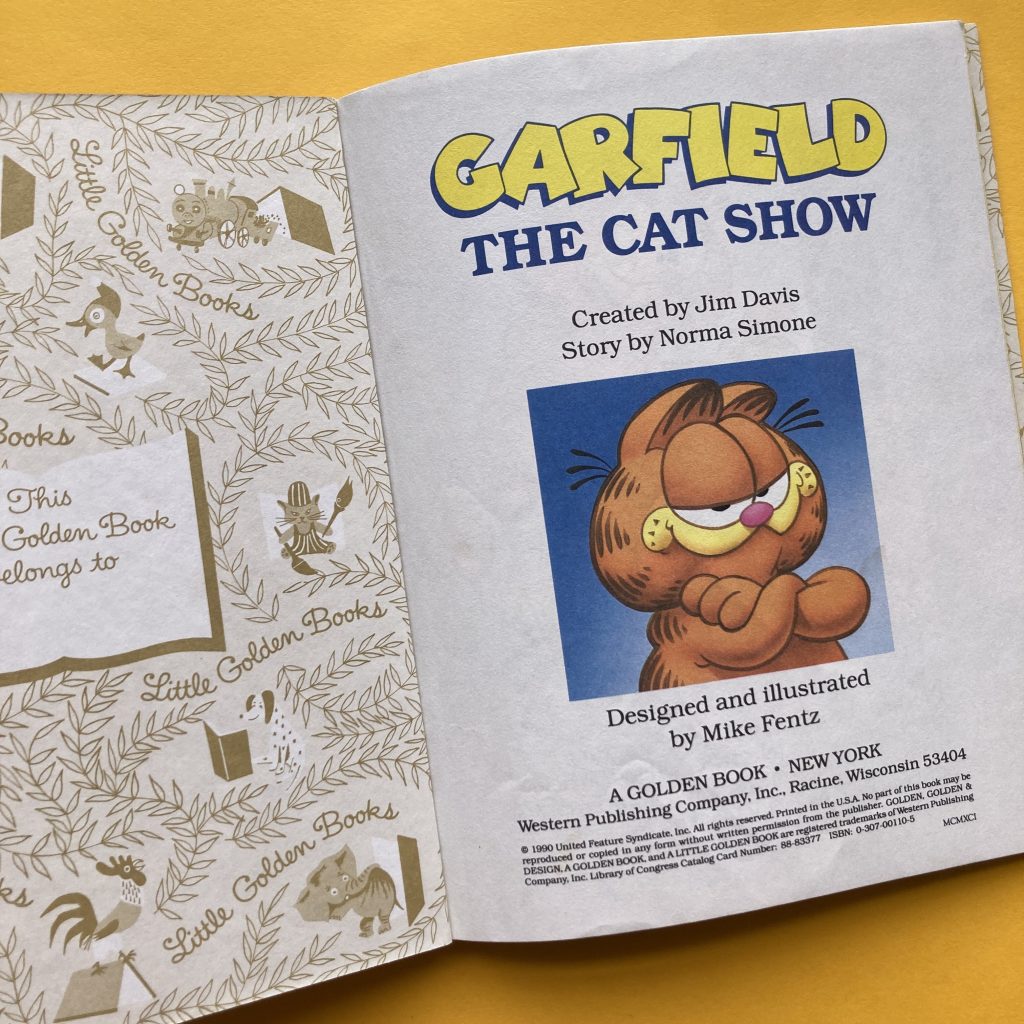 Garfield: The Cat Show, Vintage Little Golden Book, 1991, LGB ...
