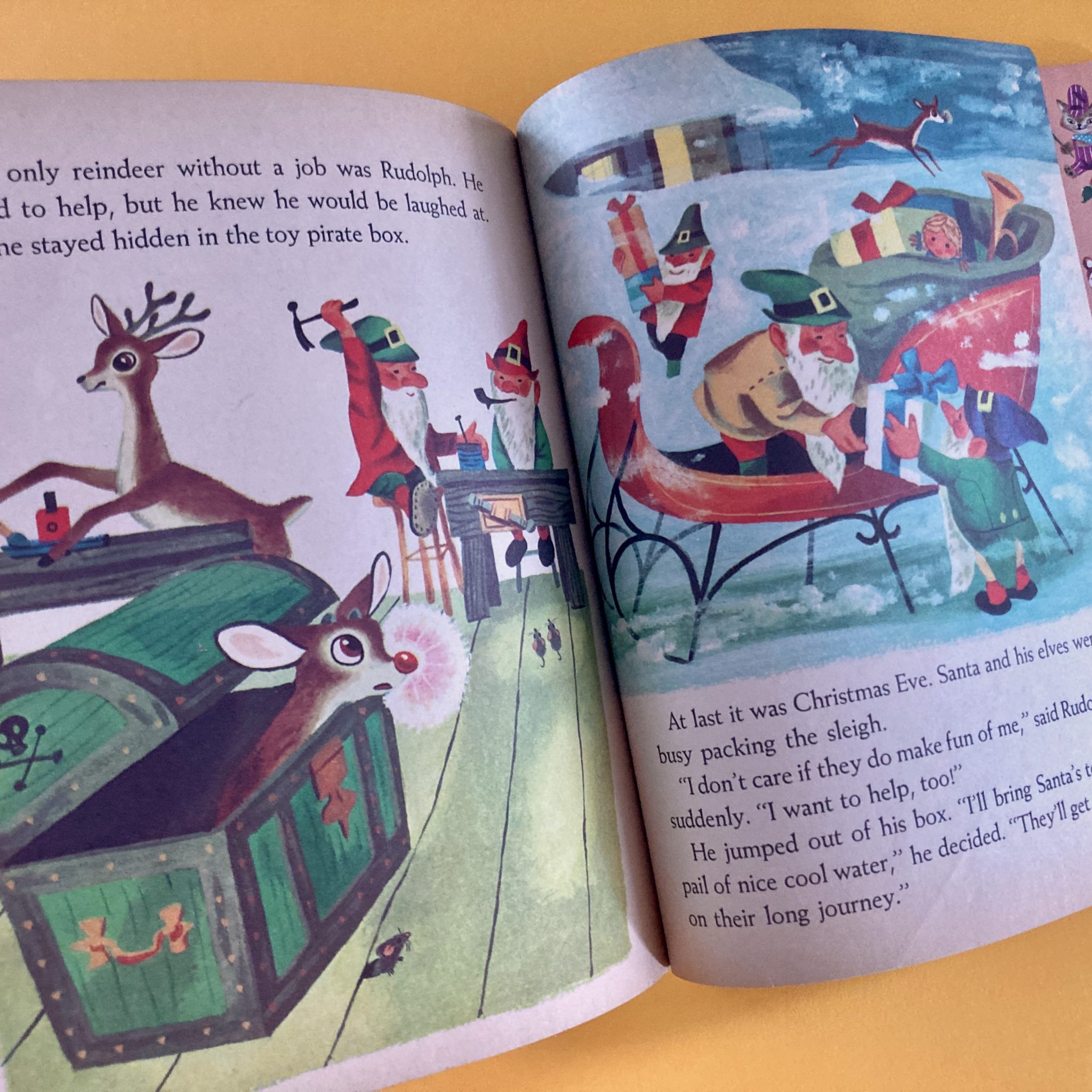 Rudolph the Red-Nosed Reindeer, B (2nd), Vintage Little Golden Book ...